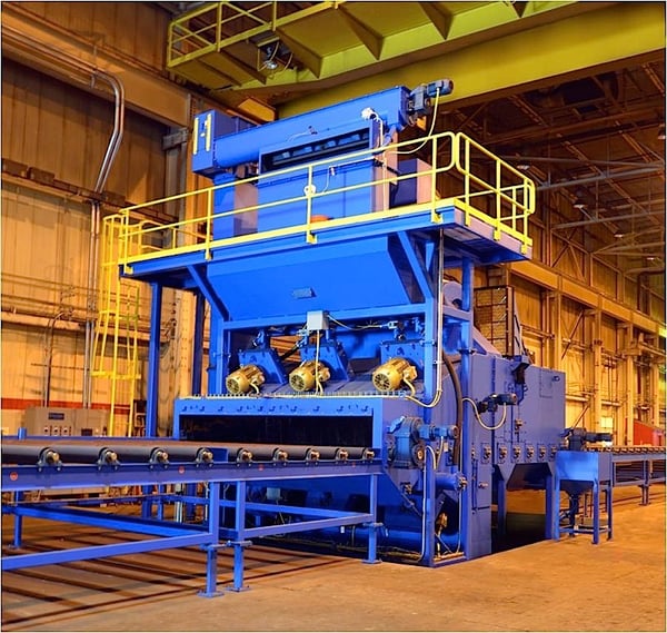 Steel Plate Blasting System Installed at AT&F