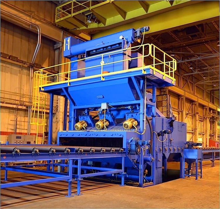 Steel Plate Blasting System Installed at AT&F